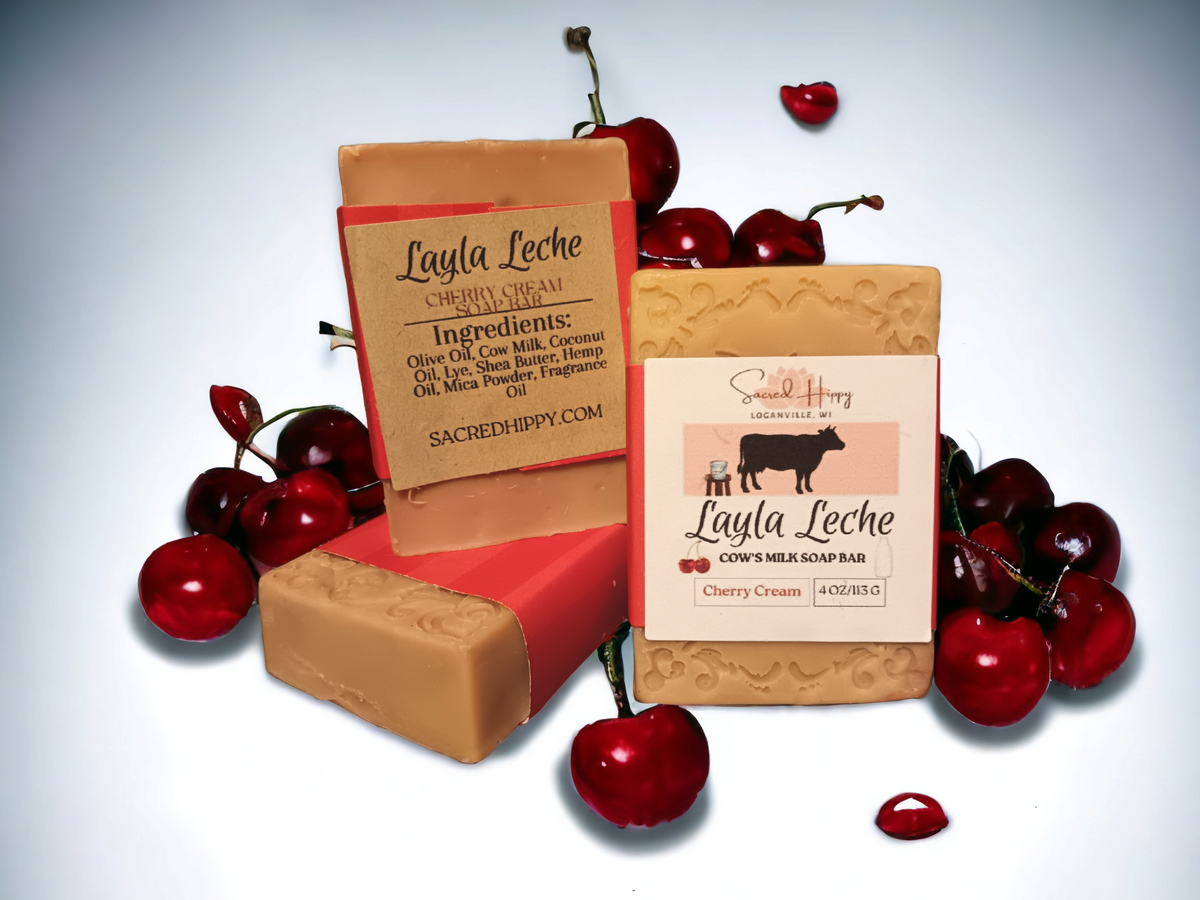 Layla Leche Cherry & Cream Soap Bar – Sacred Hippy LLC
